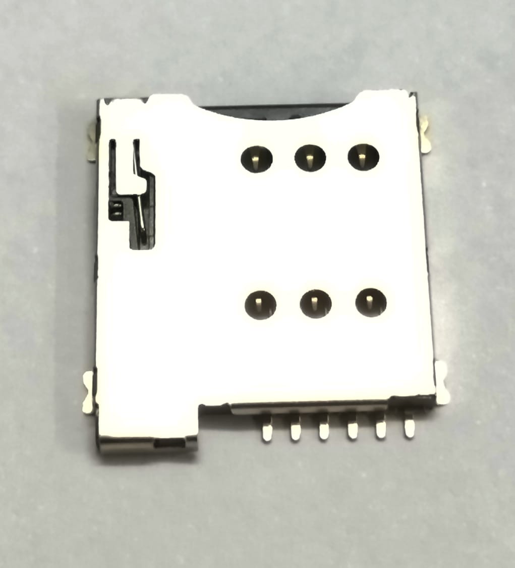 Micro SIM Card Holder 6 pin – Spring Loaded Push Type – wirelays.com
